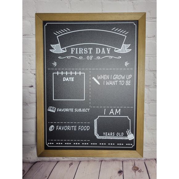 Eaone | Office | Firstlast Day Of School Board 2 X 16 Doubleside Wood ...